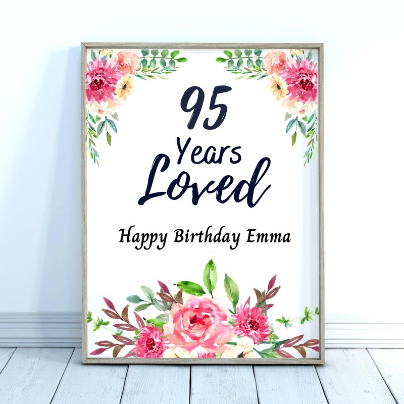 95th Birthday Sign - Etsy