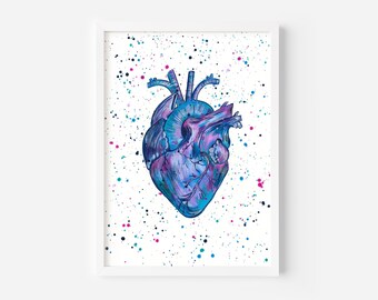 Heart Organ Painting - Etsy