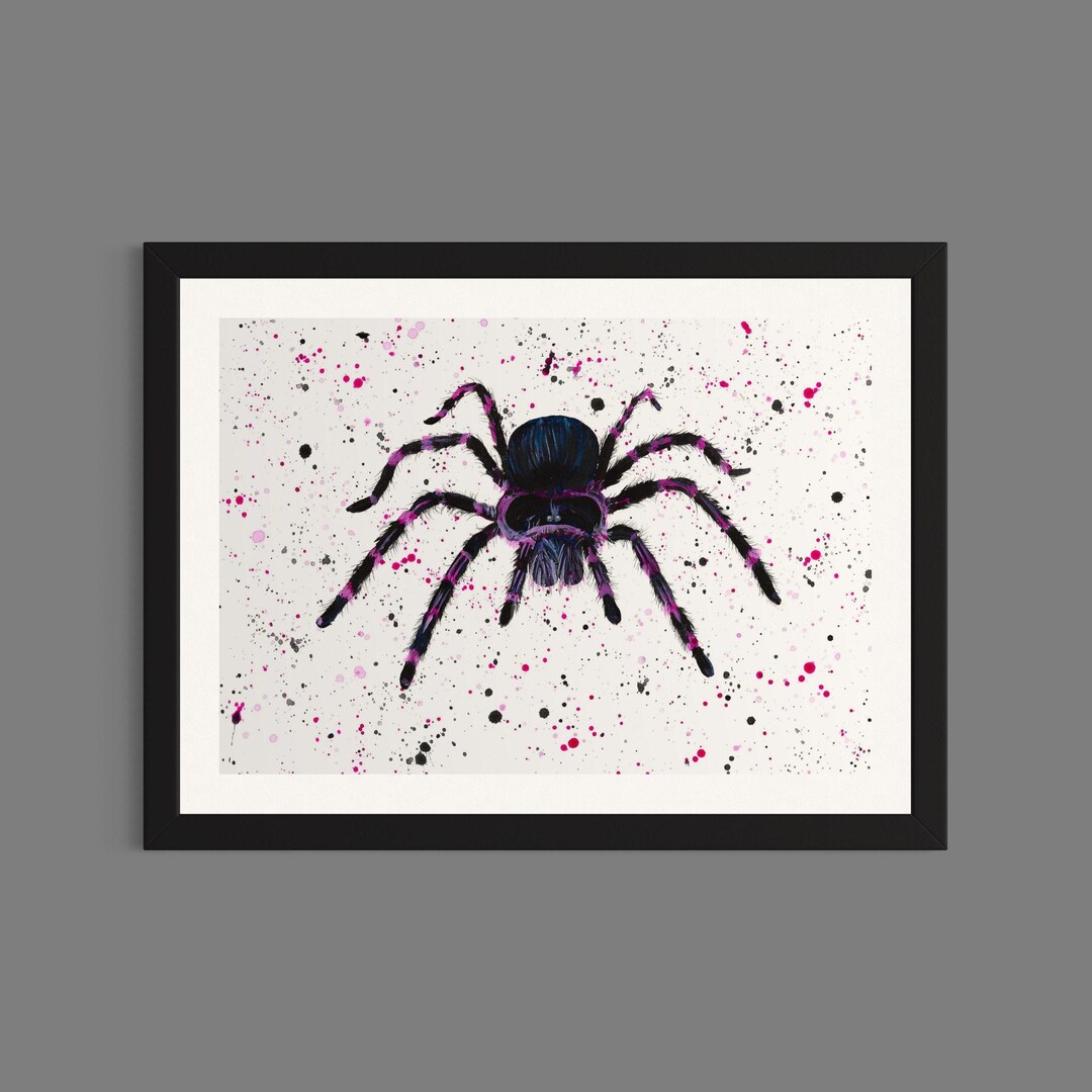 Spider Art Print ‘quincy’, Tarantula Painting, Arachnid Art, Halloween ...