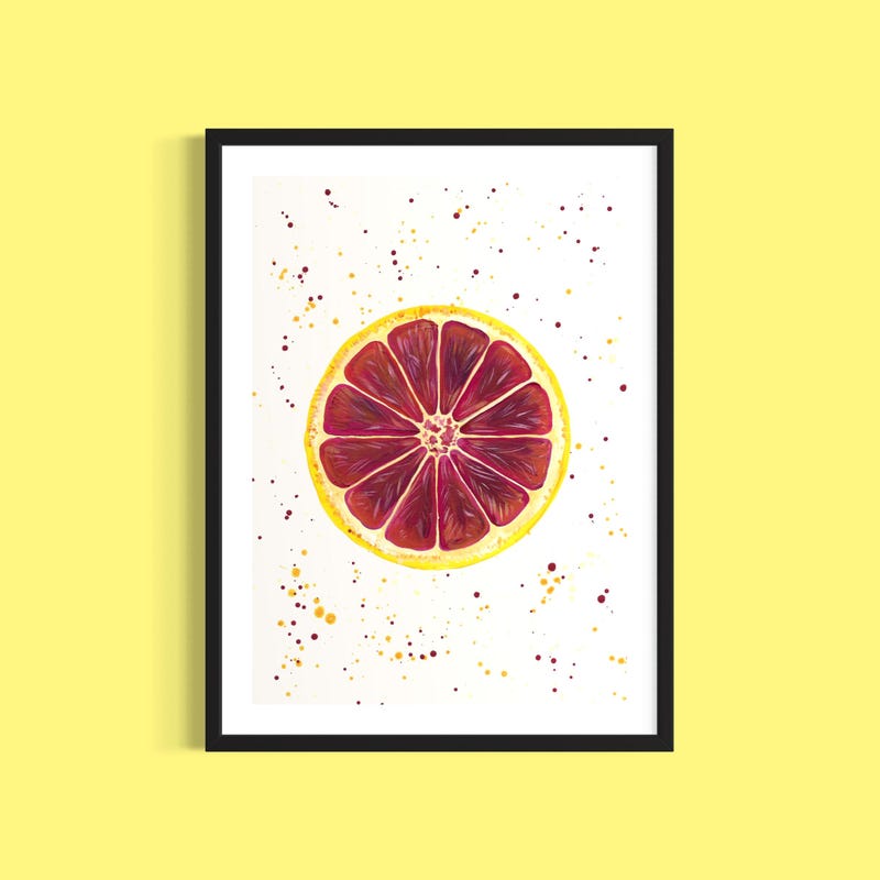 Grapefruit Painting - Etsy