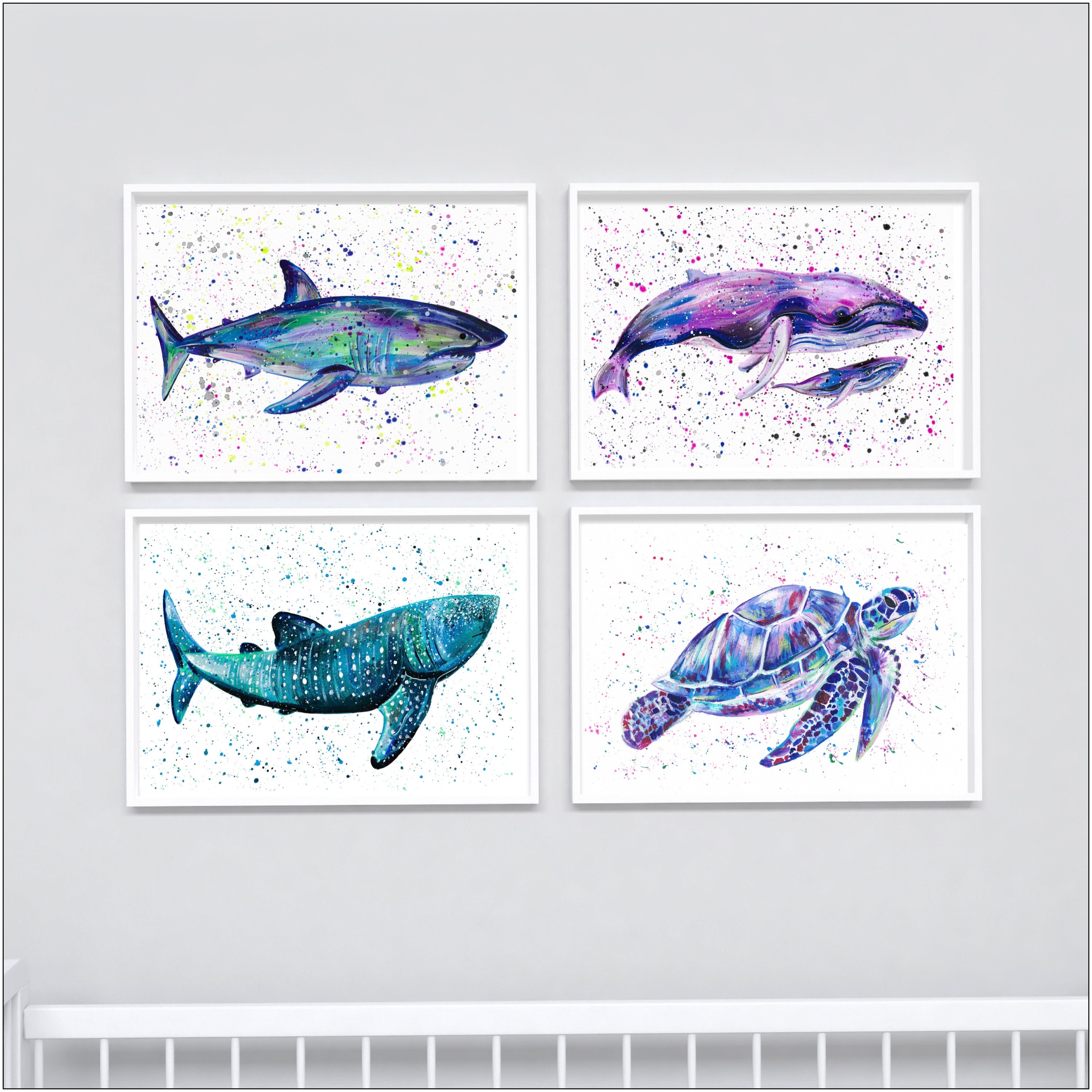 Seaturtle Art Print flo Ocean Art Under the Sea Prints | Etsy UK