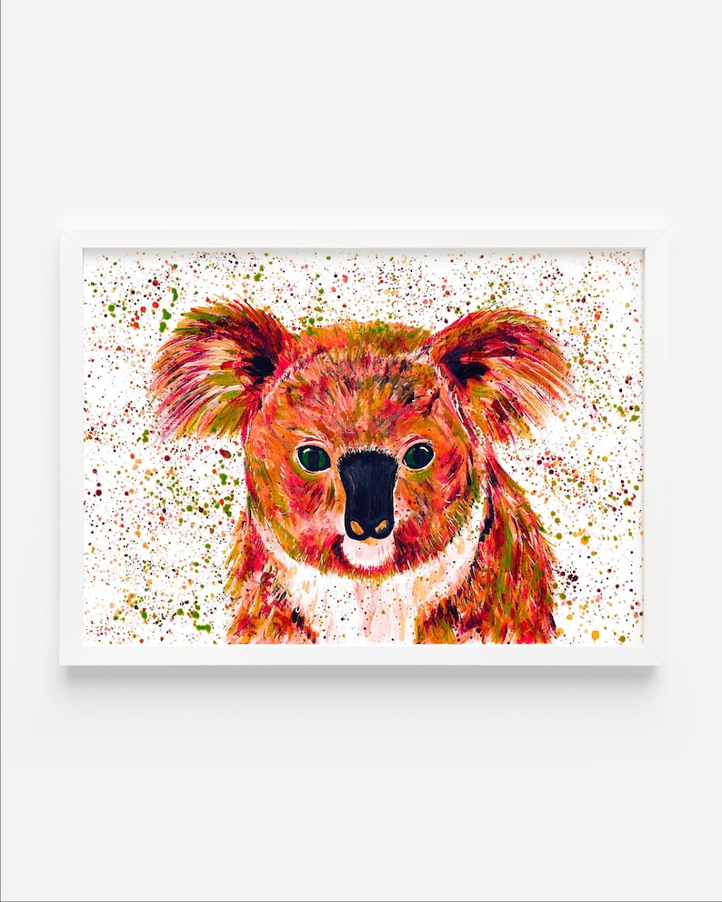 Koala Bear Art Print: Australian Wildlife Nursery Decor - Etsy