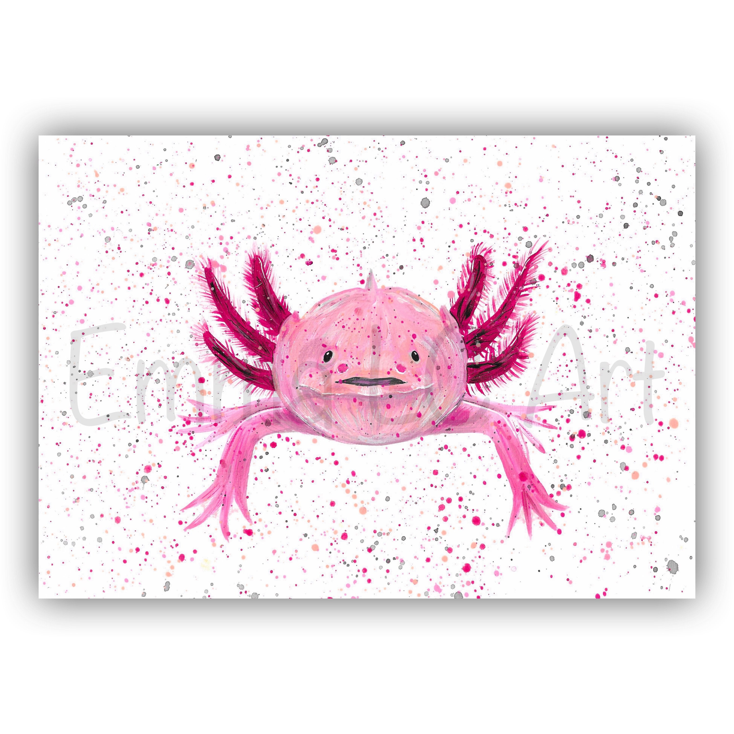 Axolotl Art Print penny Cute Animal Art Abstract Art - Etsy UK
