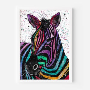 Rainbow Animal Prints, Jungle Art, Safari Decor, Nursery Prints ...