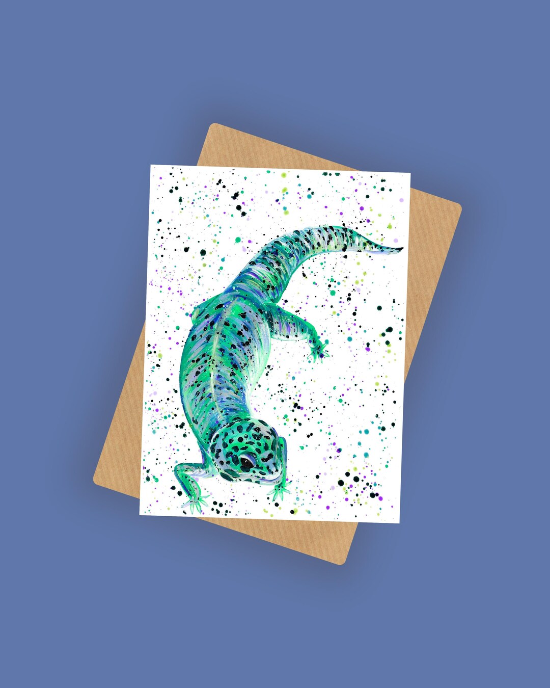 Leopard Gecko ‘ziggy’ Greeting Card, A6 10x15cm Blank Card Featuring ...