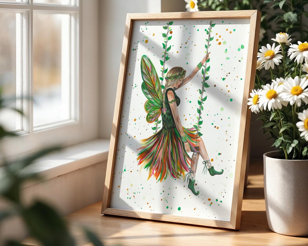 Forest Fairy Art Print: Whimsical Fae Wall Decor - Etsy
