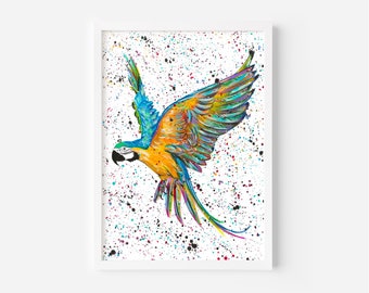 Acrylic Parrot Art | Etsy