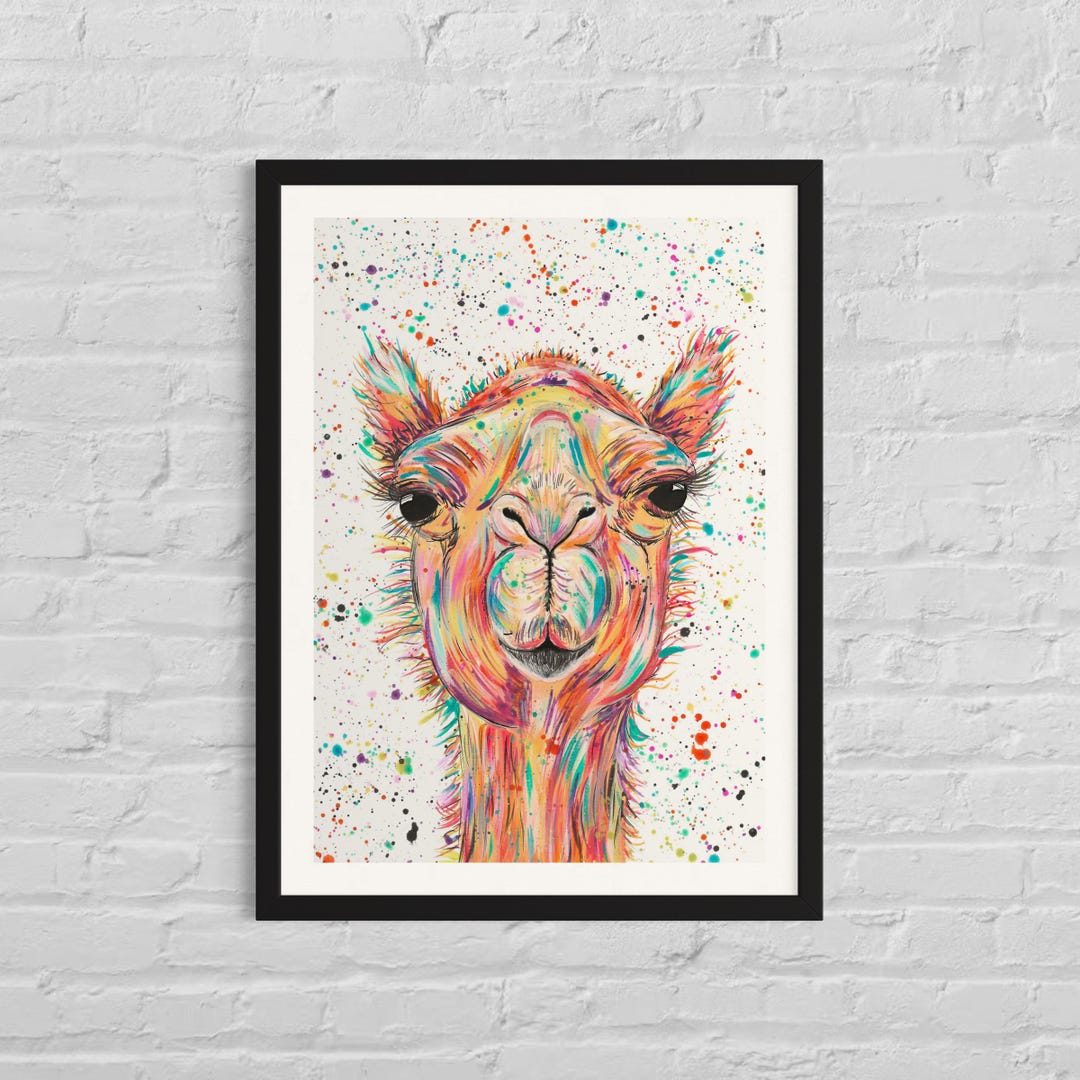 Camel PRINTABLE ART Downloadable Art Print, Colourful Artwork, Joyful ...