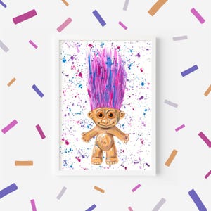 Troll Art Print: Retro 90s Throwback Decor - Etsy