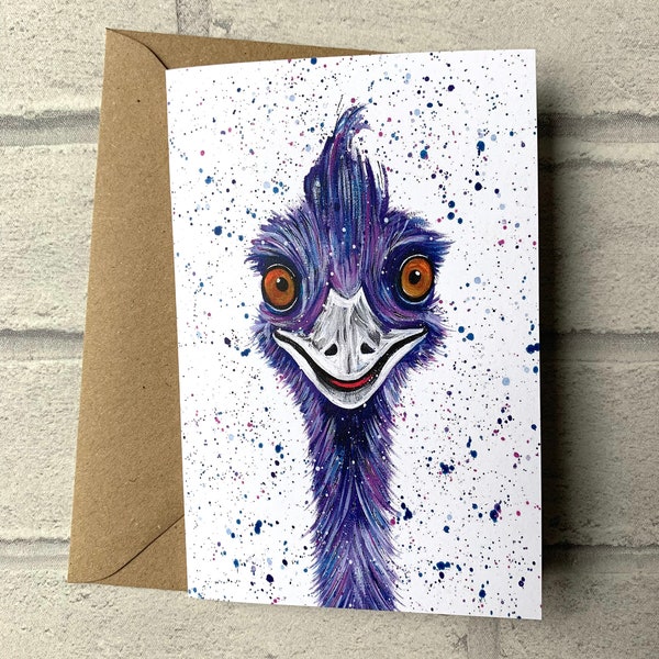 Emu Birthday Card for Teacher - Etsy