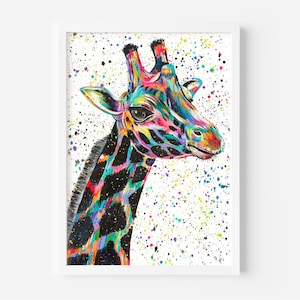 Rainbow Animal Prints, Jungle Art, Safari Decor, Nursery Prints ...