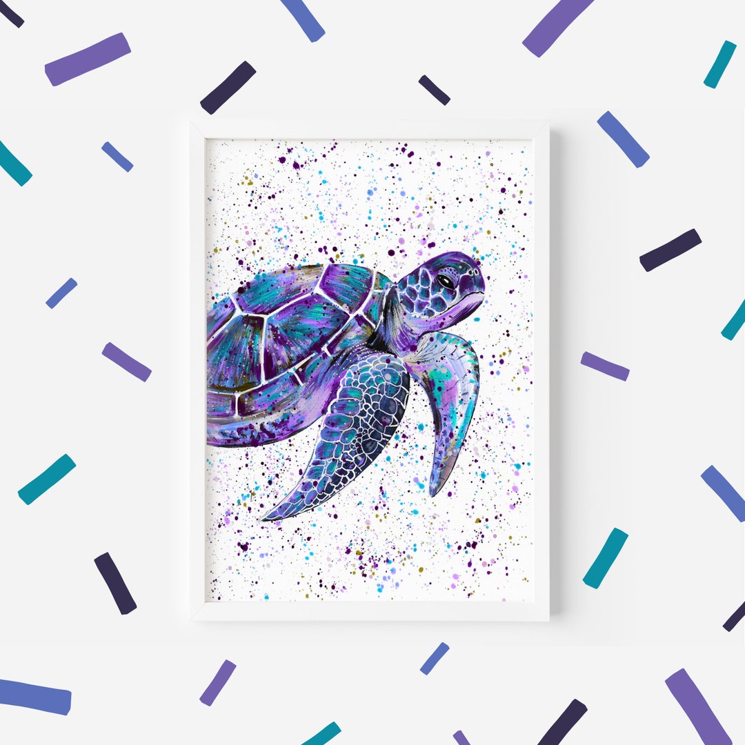 Sea Turtle Art Print moyra, Seaturtle Pictures, Animal Painting ...