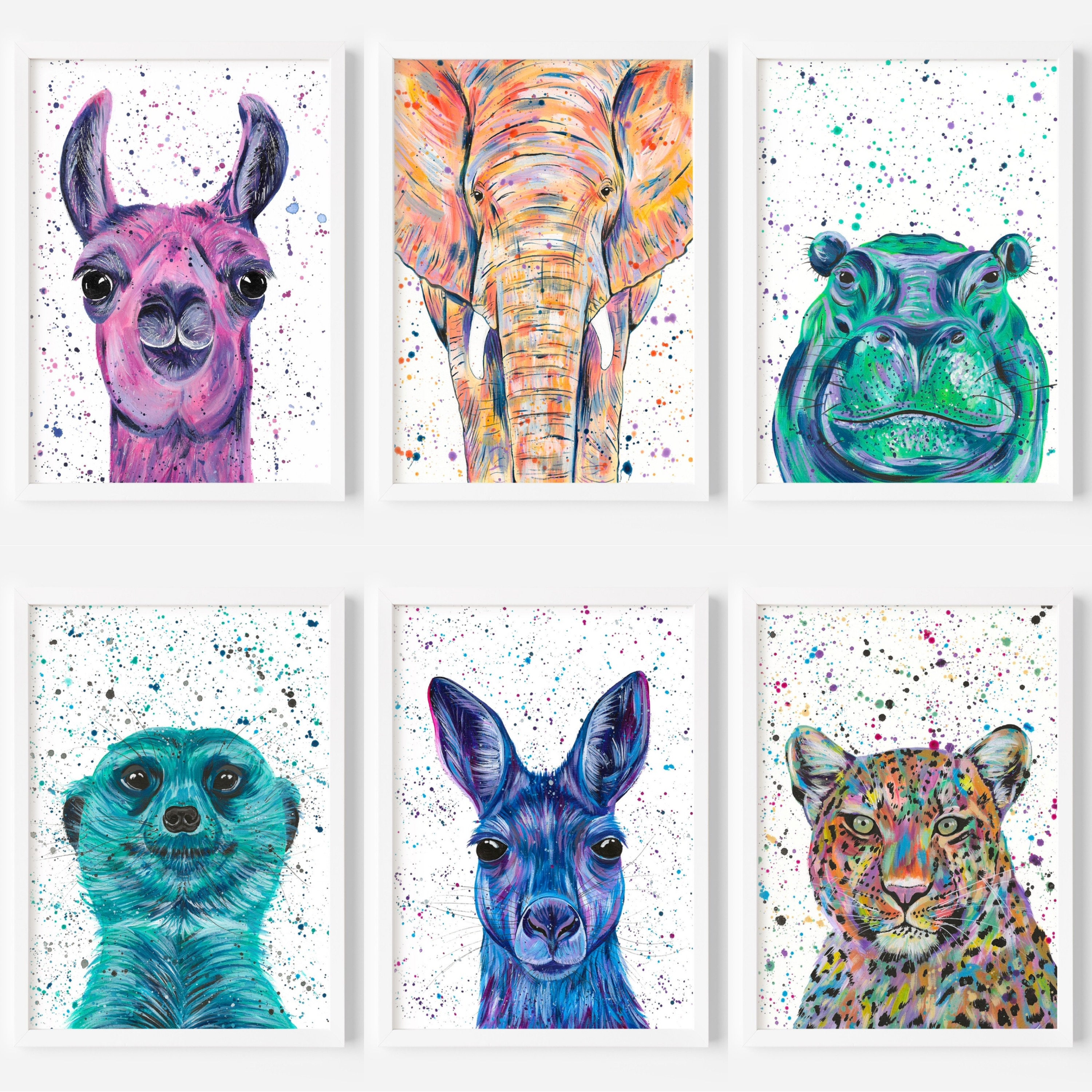 Elephant Art Print ethel Elephant Painting From an Original | Etsy