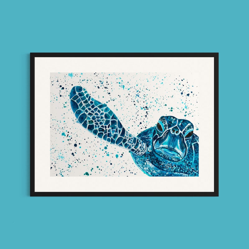 Turtle Whimsical Painting - Etsy