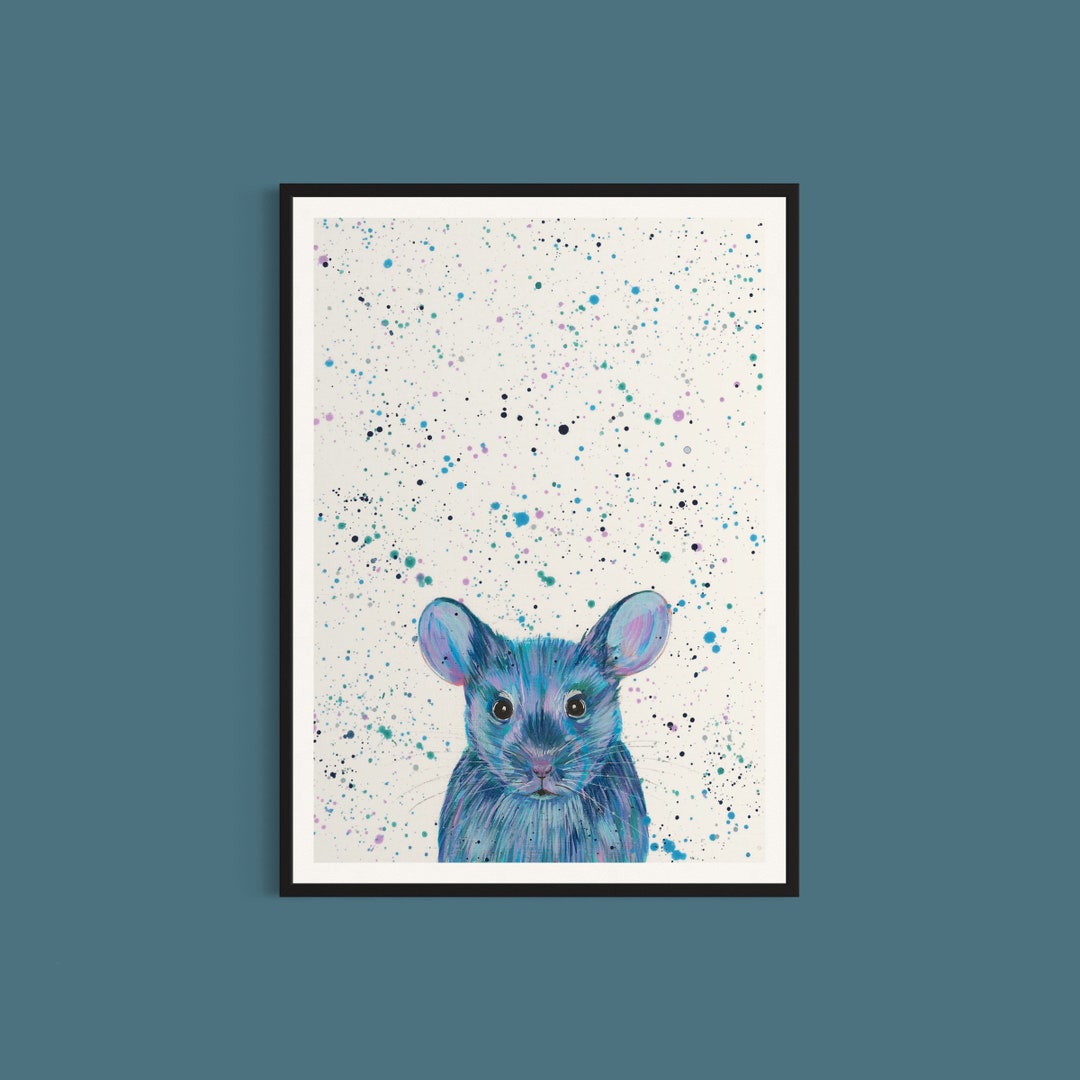 Cute Mouse Art Print susie, Mouse Painting, Wild Animal, British ...