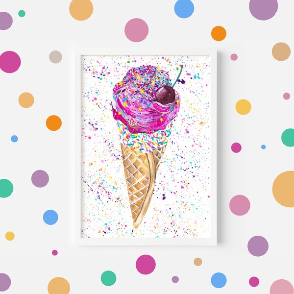 Ice Cream Art - Etsy UK