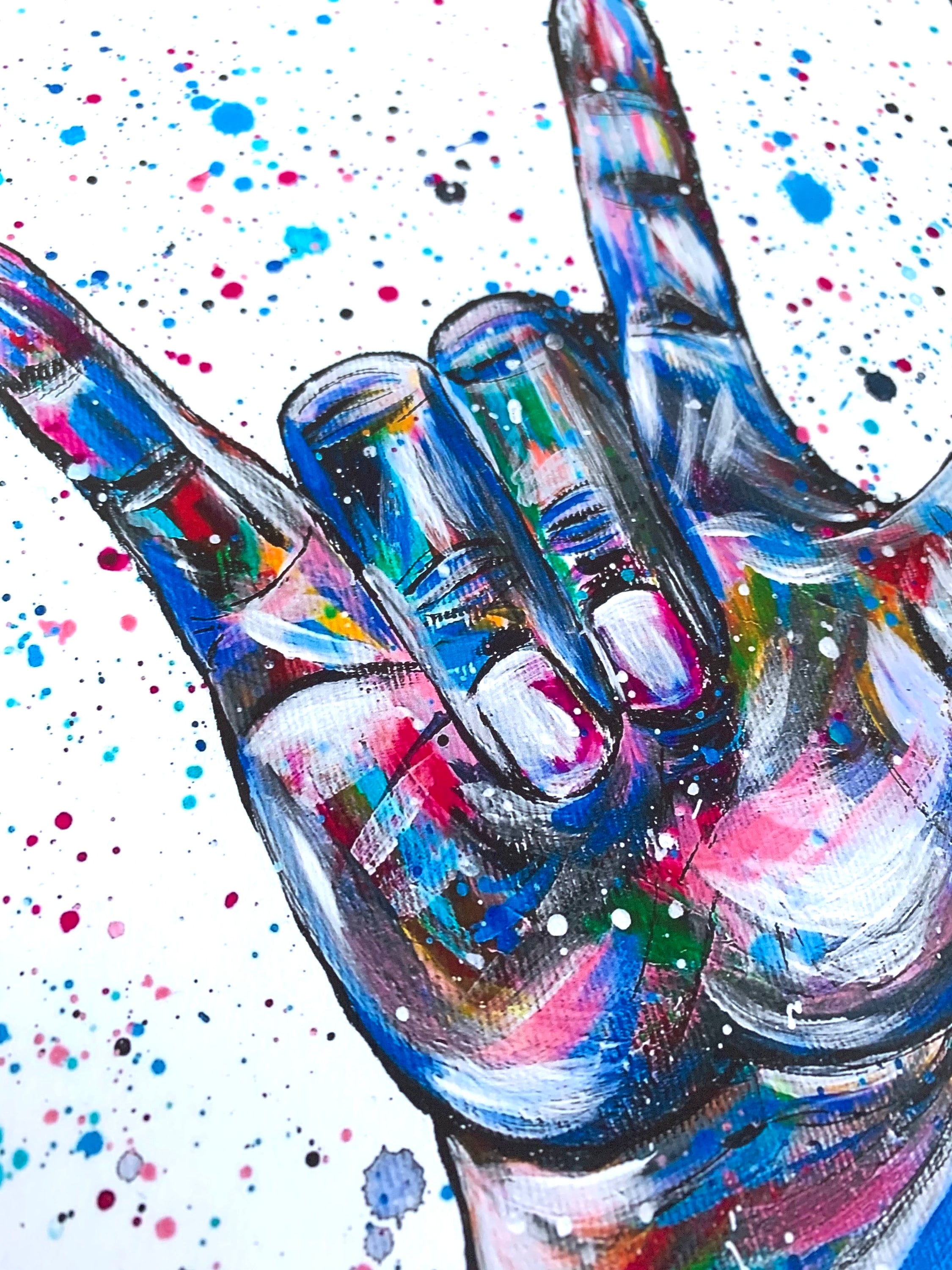 Sign Language Art Print I Love You Love You Art Gift for - Etsy UK