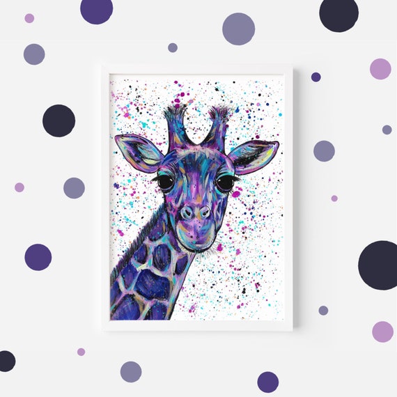 Purple Giraffe Print