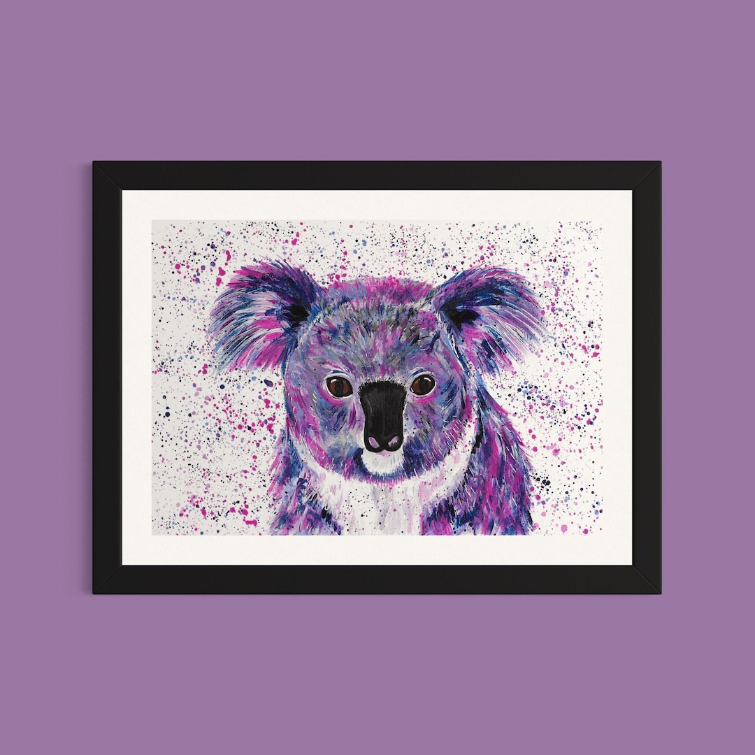 Koala Bear Art Print ‘kya’, Koala Painting, Koala Gifts, Australian ...