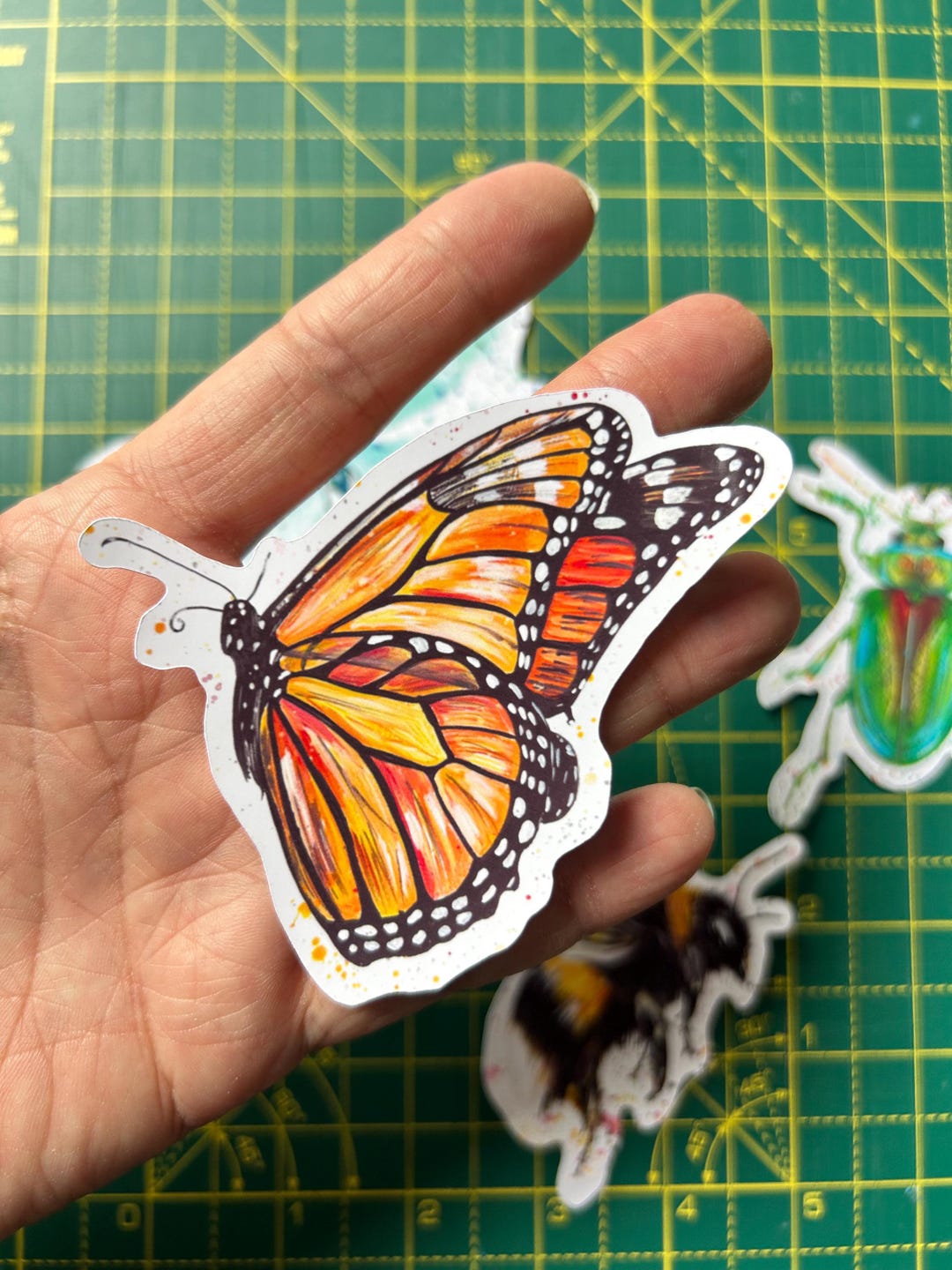 Monarch Butterfly Sticker: Glossy Vinyl Insect Decal - Etsy