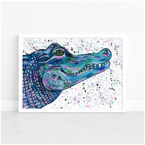 Abstract Alligator Painting