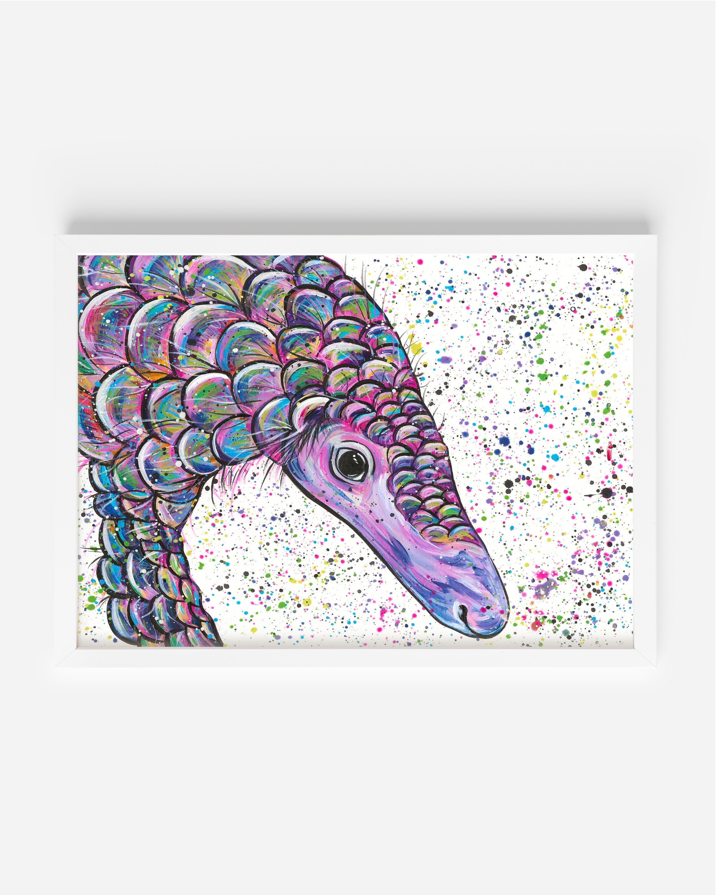 Pangolin Art Print penelope Animal Painting Colourful Wall - Etsy