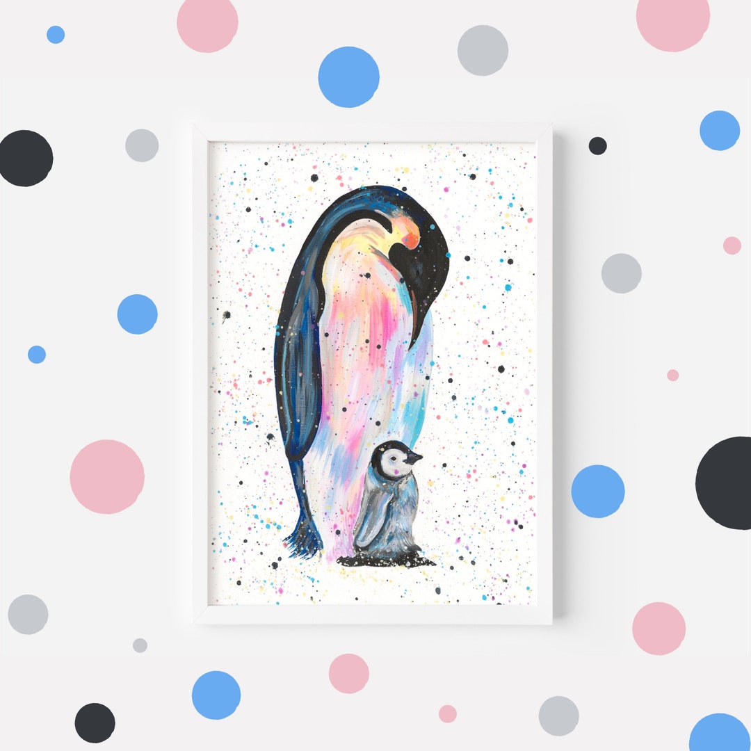 Penguin Art Print jess & Harper Penguin Painting Nursery - Etsy