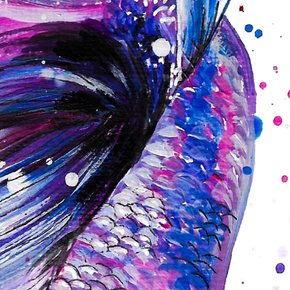 Betta Fish Art Print aria Fighter Fish Painting Wall Art - Etsy UK