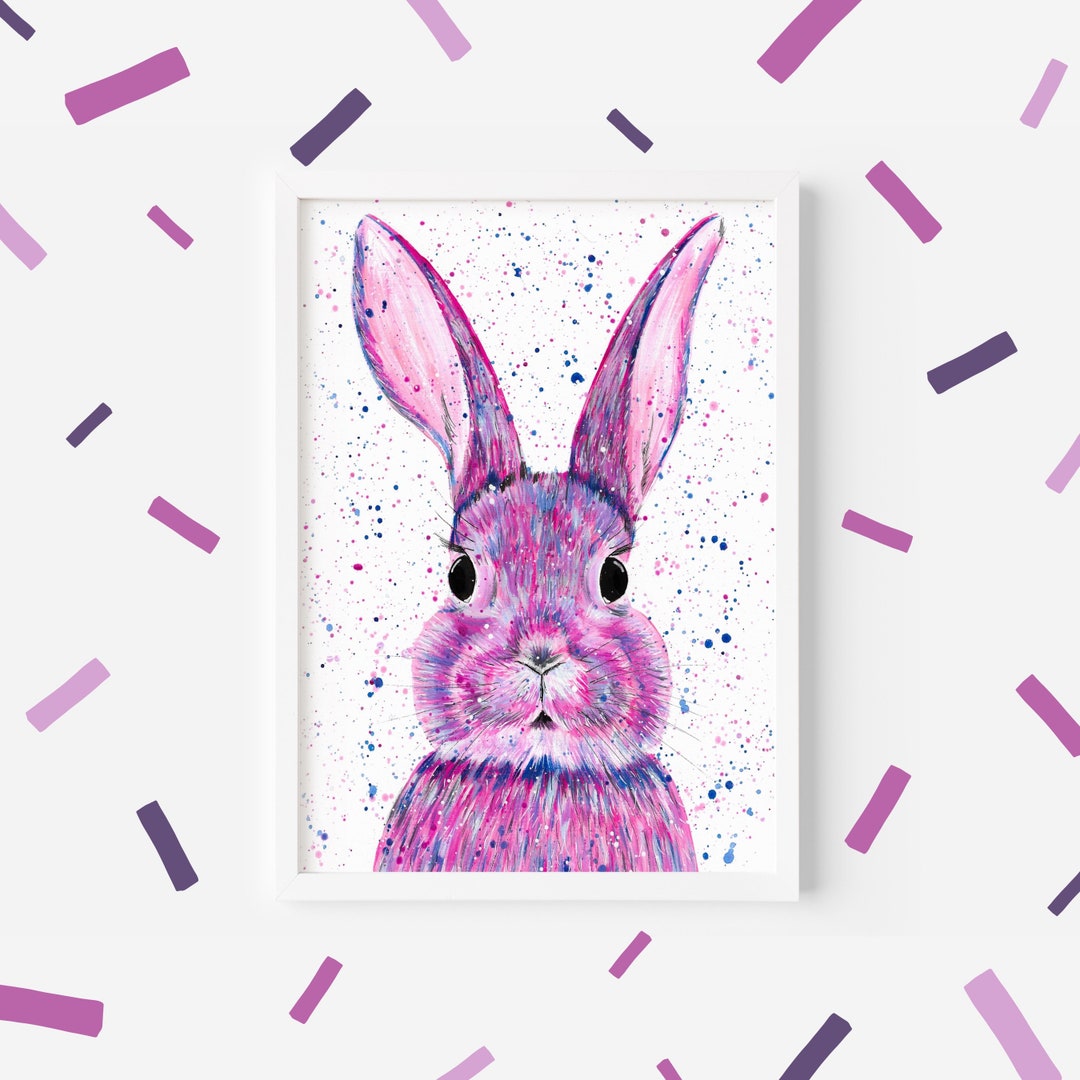 Bunny Art Print Willow, Cute Rabbit Art, Nursery Print, Childrens Room ...