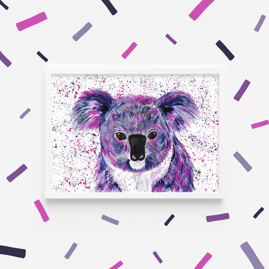 Koala Bear Art Print kya, Koala Painting, Koala Gifts, Australian ...