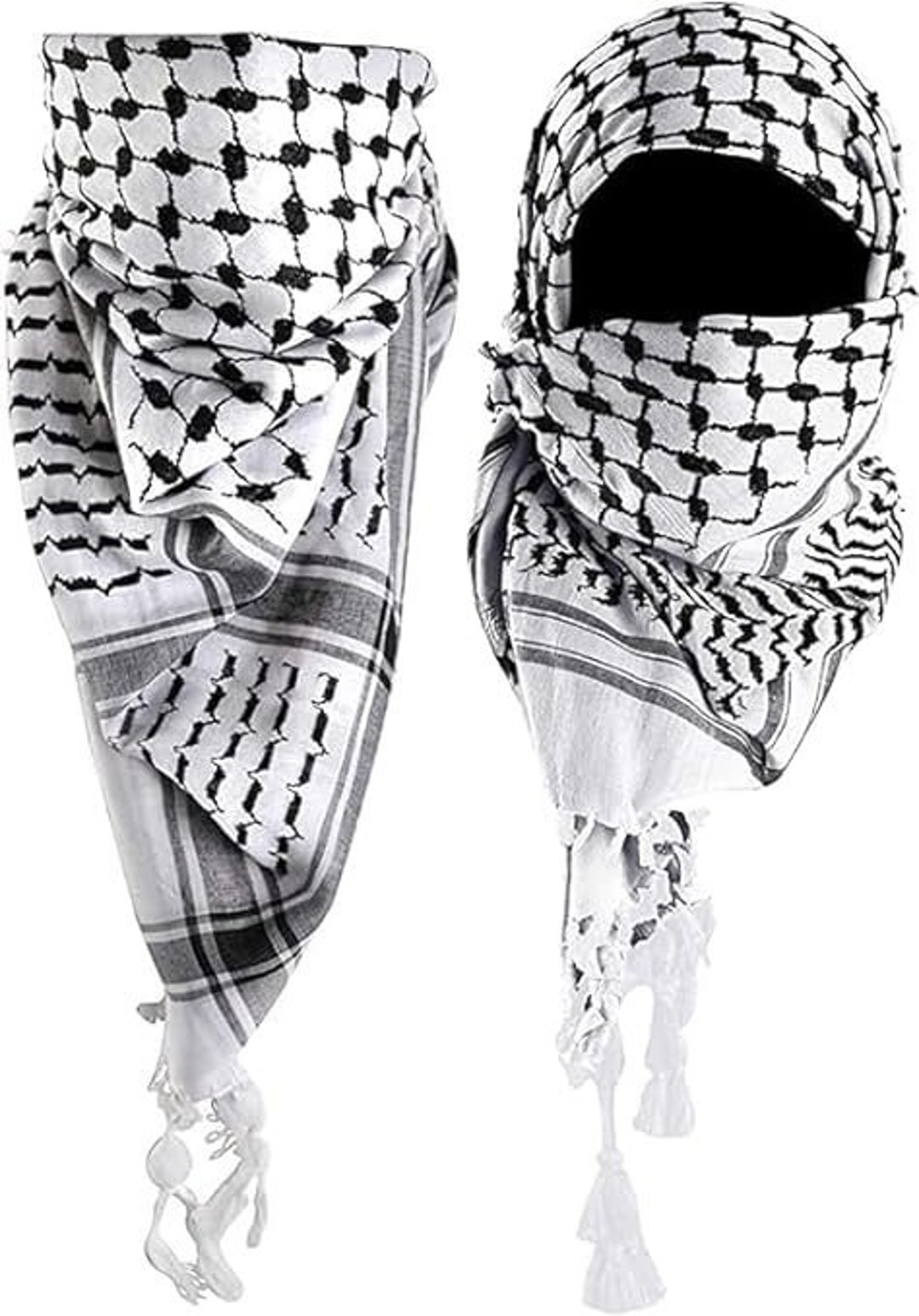 Traditional Keffiyeh Palestine Scarf Authentic Arafat Hatta With ...