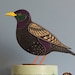 Standing Wooden Starling Decoration Ornament - Etsy