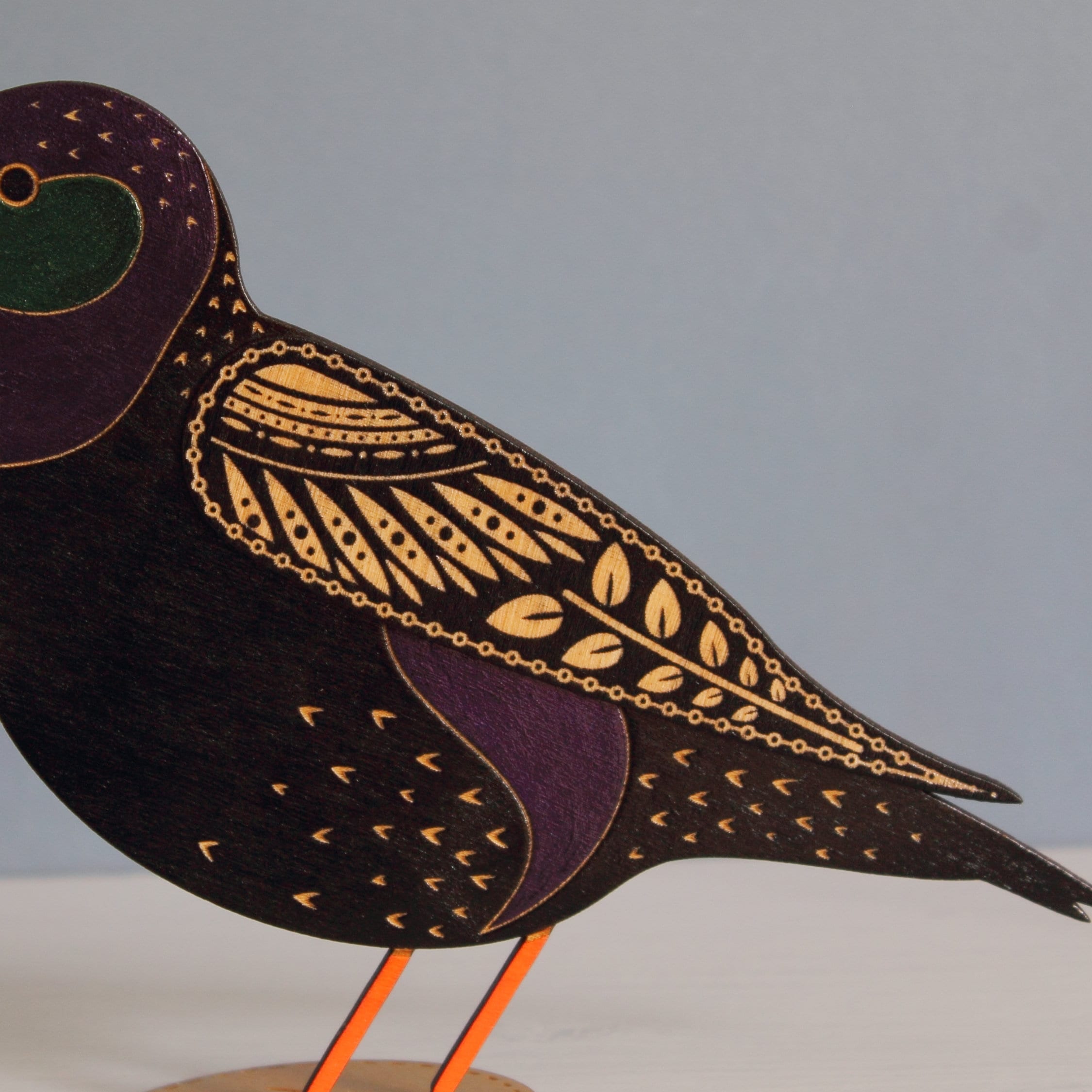 Standing Wooden Starling Decoration Ornament - Etsy