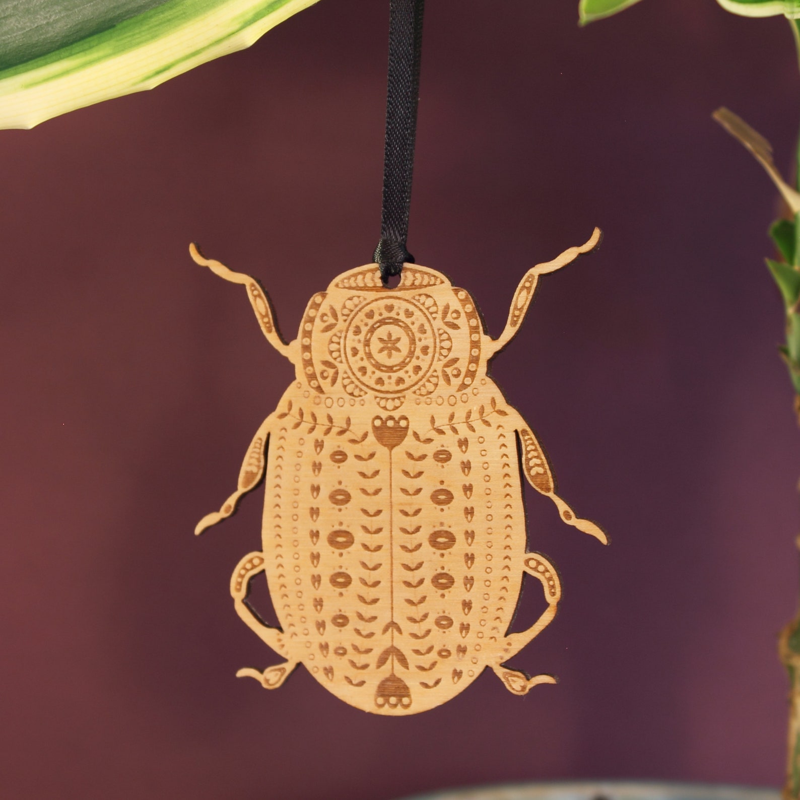 Wooden Folk Art Beetle Bug Decoration - Etsy