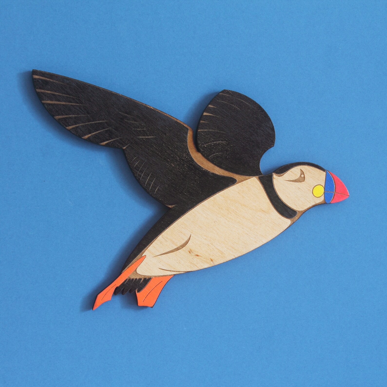 Flying Wooden Puffins - Wall Decor Hangings - Etsy