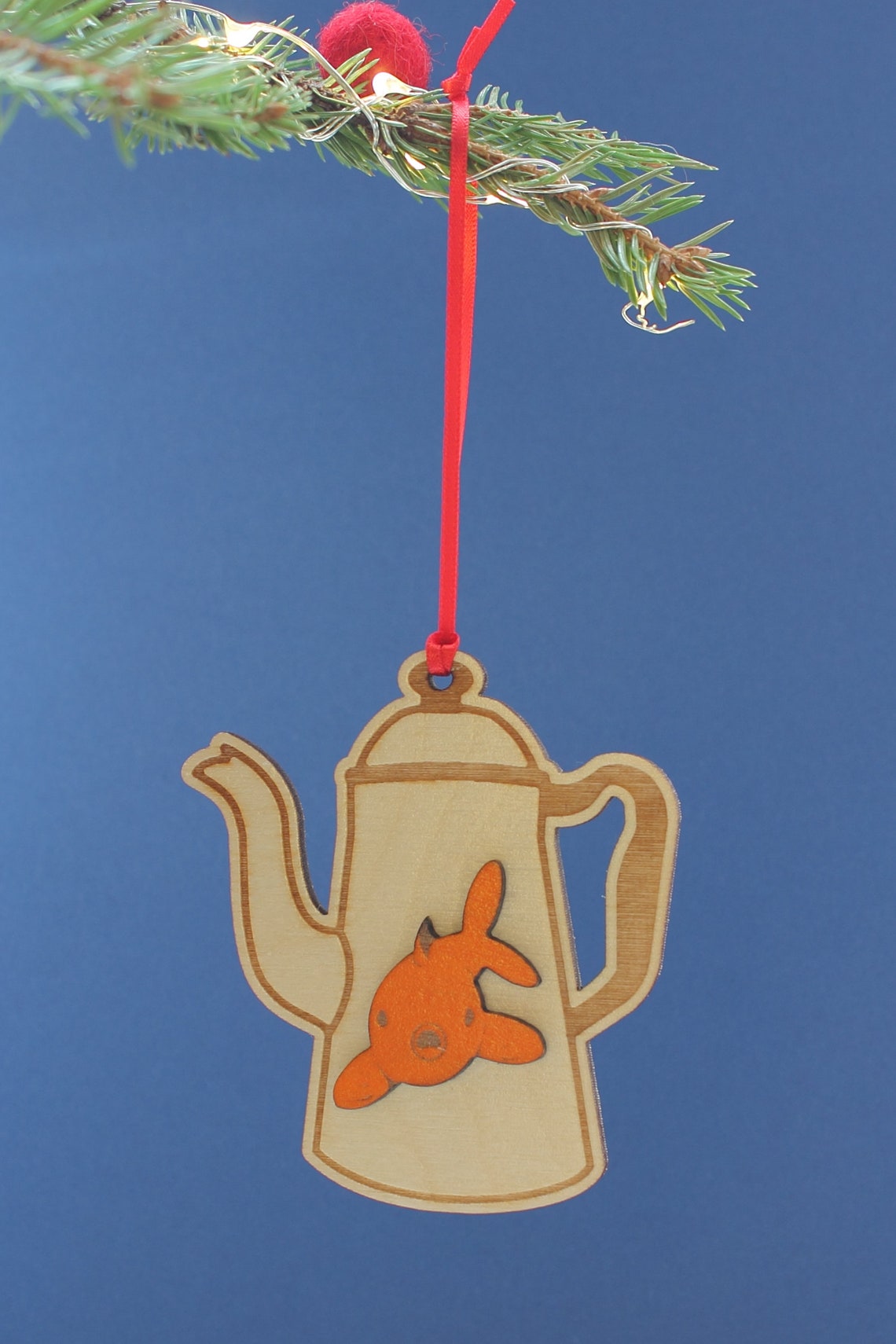 Twin Peaks Fish in A Percolator Christmas Tree Decoration - Etsy UK