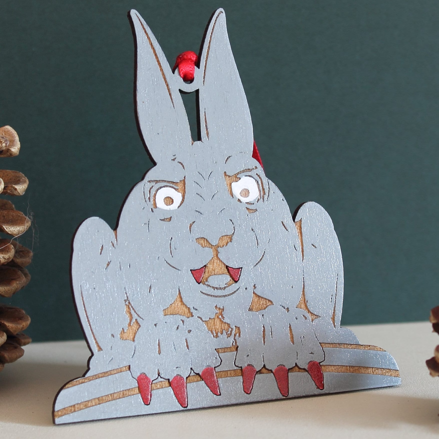 Vampire Rabbit Wooden Decoration Tyneside Newcastle | Etsy