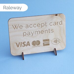 We Accept Card Payments Contactless POS Sign Stand for Craft Stall ...