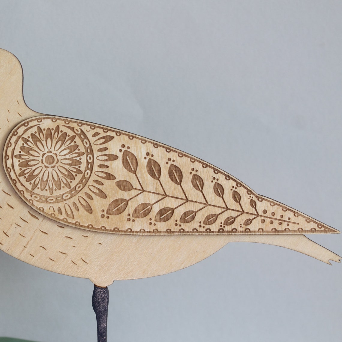 Standing Wooden Curlew Decoration Ornament - Hand Painted - Etsy