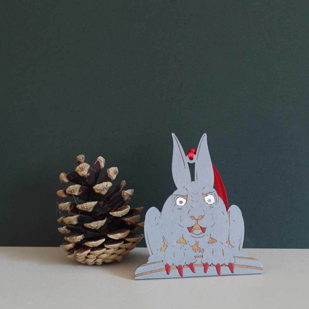 Vampire Rabbit Wooden Decoration - Tyneside Newcastle Gateshead ...