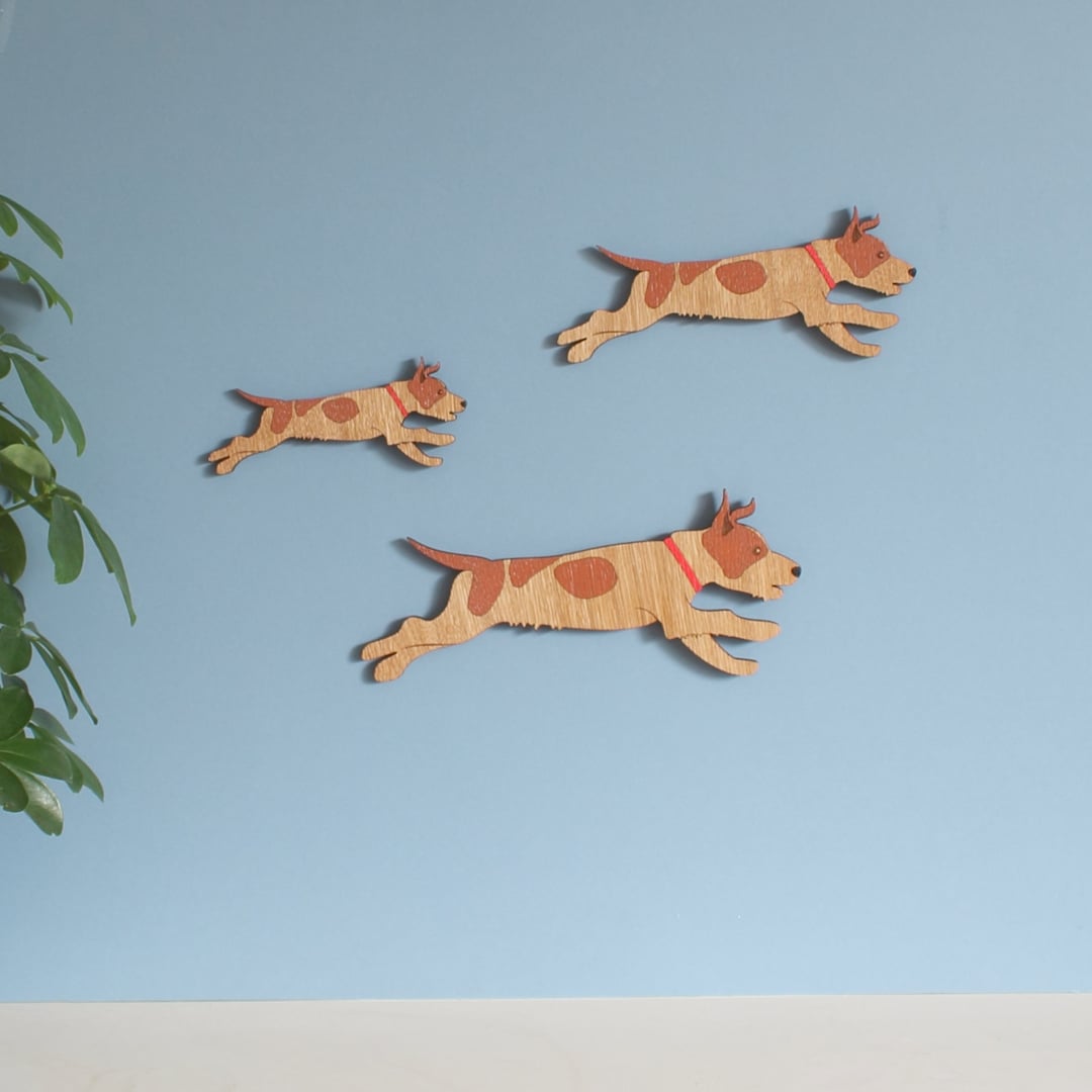 Wooden Jumping Jack Russell Dogs - Individual or Set of 3 - Etsy