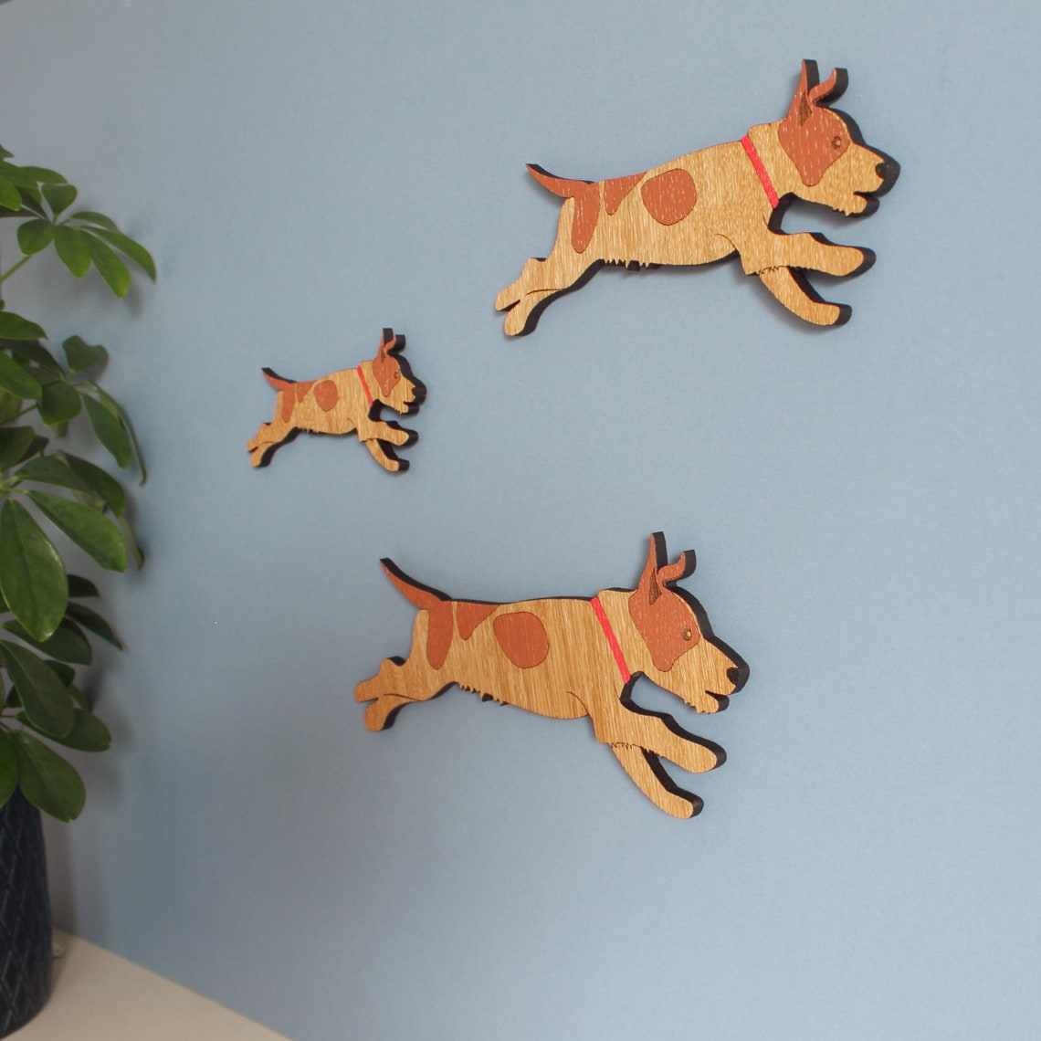 Wooden Jumping Jack Russell Dogs - Individual or Set of 3 - Etsy
