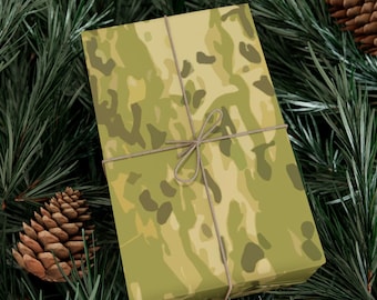 Military Camo Gift Wrap Paper, Army Camouflage Gift Wrap, Woodland Camo ...