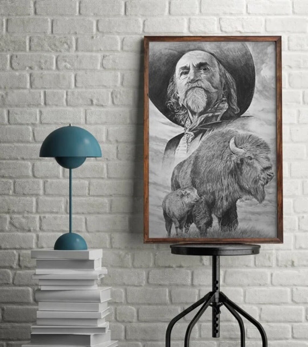 Wild Bill Cody, Buffalo Bill, Hand Drawn Charcoal Digital Download ...