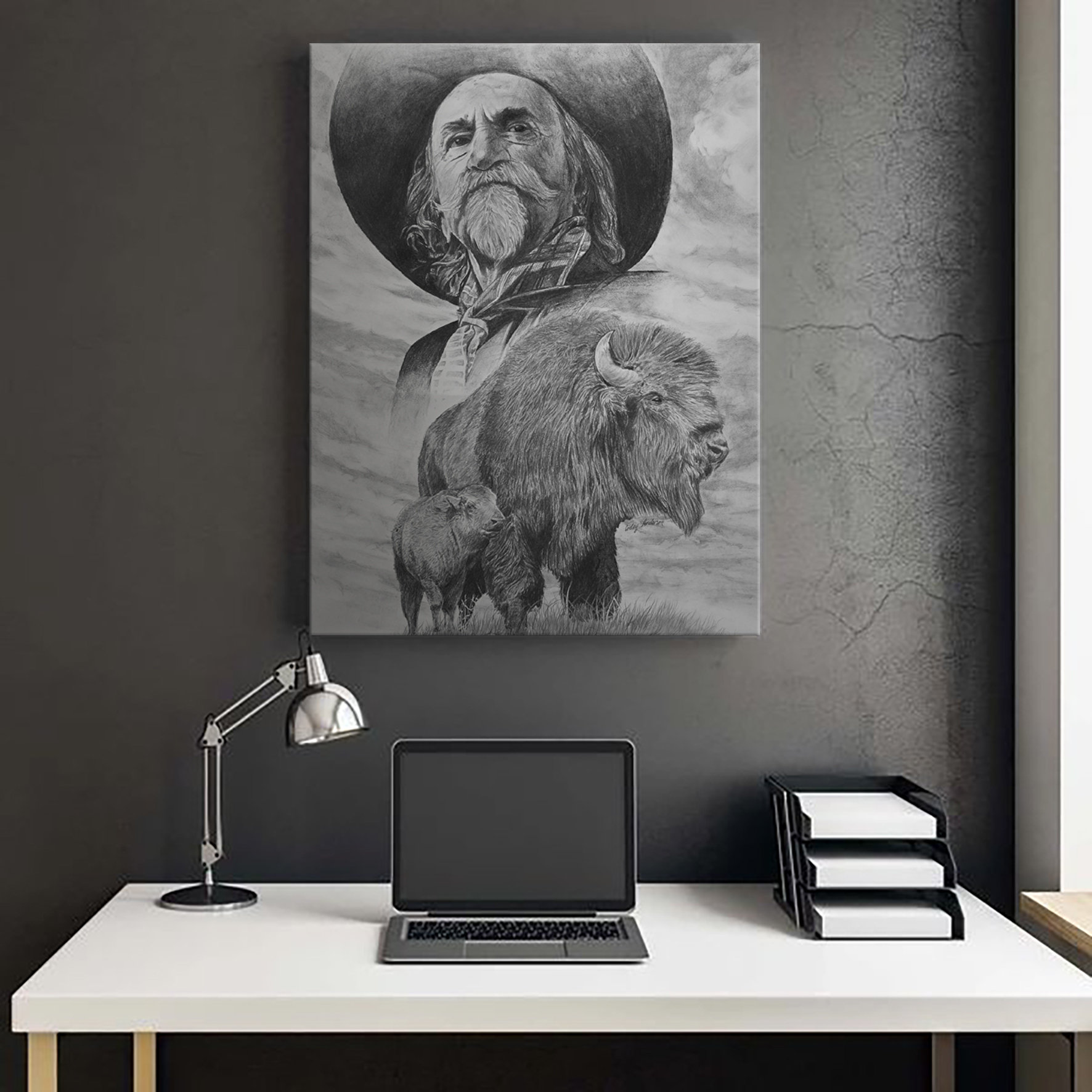 Wild Bill Cody, Buffalo Bill, Hand Drawn Charcoal Digital Download ...