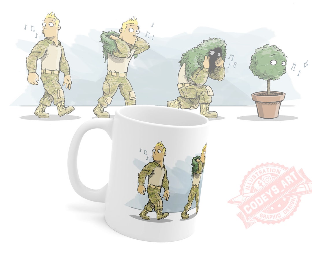 Sniper Recon Funny Military Coffee Cup Mug 11oz, Army Veteran Ghillie ...
