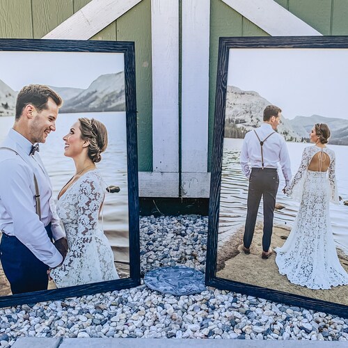 Wood Framed Prints Framed Photo Large Wood Photo Family - Etsy