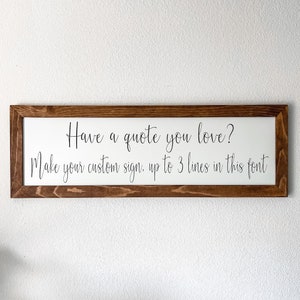 Custom Quote Wood Sign Custom Sign Your Quote Wood Sign - Etsy