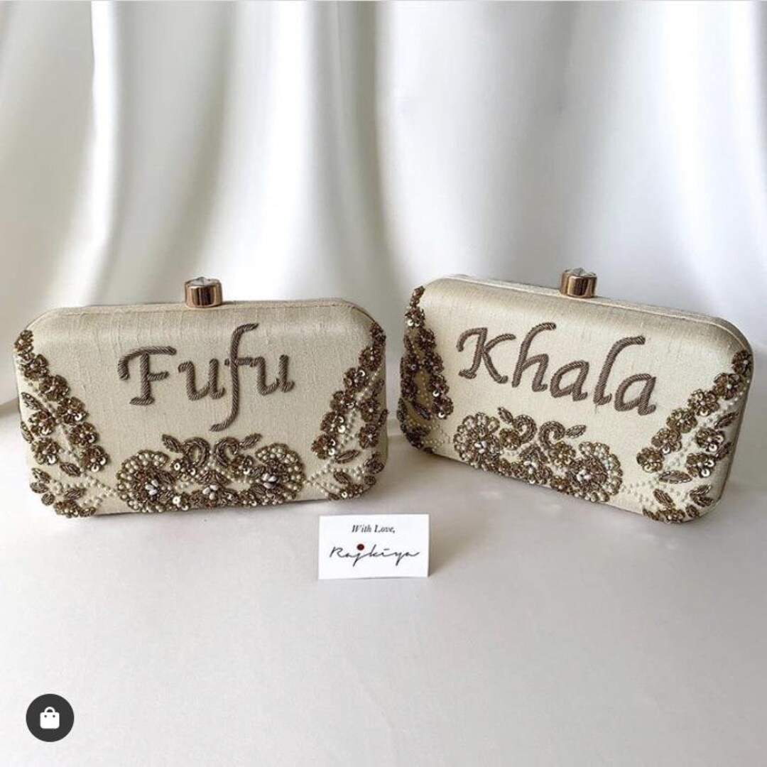 IVA Personalised Name Clutch Wedding Bag Indian Clutch Bag - Etsy
