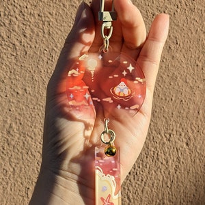 Furin Wind Charms Keychains Dog, Space, Rabbit, Flower, Hedgehog, Music ...